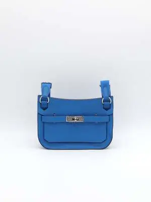 Hermès Jypsiere Evercolor Palladium Hardware Bag - Blue