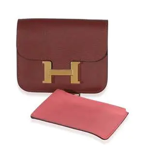 Hermès Constance Slim Wallet - Red
