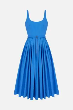 EMILIA WICKSTEAD Eglantine Belted Maxi Dress - Blue