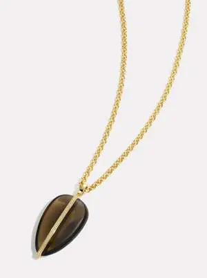 BY PARIAH Xl Diamond Smokey Quartz Pendant - Gold