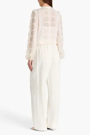 Zimmermann Lacetrimmed Broderie Anglaise Cotton Blouse