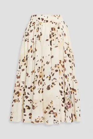 Zimmermann Printed Cottonvoile Midi Skirt