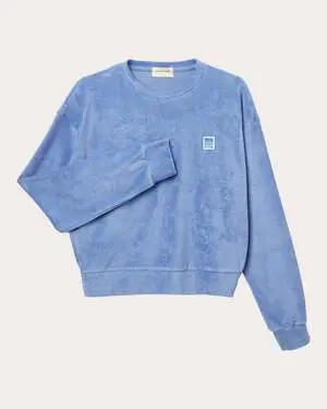 SEAQUELLE SWIM Terry Crewneck Sweatshirt - Blue