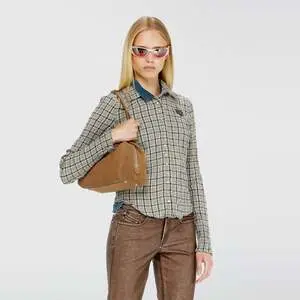 DIESEL® Seersucker Effect Check Shirt - Grey