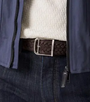Brioni Braided Suede Belt