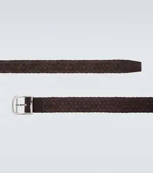 Brioni Braided Suede Belt