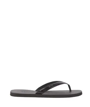 Prada Leather Thong Sandals - Black