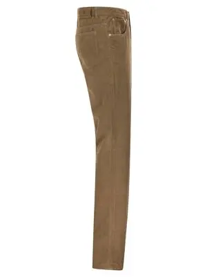 Brunello Cucinelli Five-pocket Cotton Corduroy Trousers - Brown