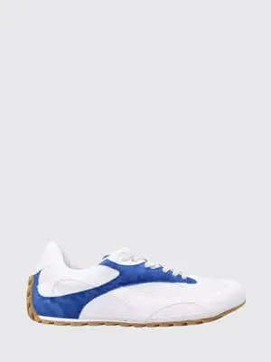 Bottega Veneta White Fabric And Suede Sneakers - Multicolor