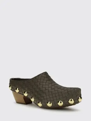 Bottega Veneta Woven Clogs With Stud Embellishments