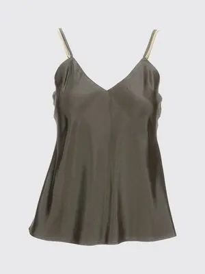 Max Mara V-neck Spaghetti Strap Top - Gray