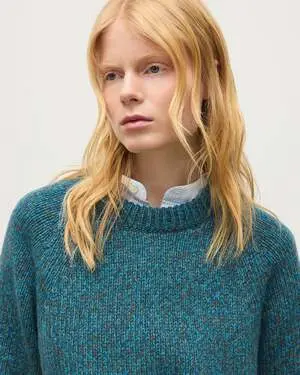 Johnstons Of Elgin Fyfe Bue Cashmere Jumper