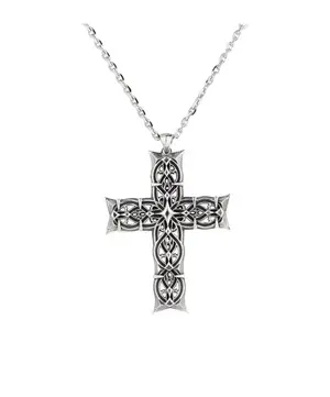 Emanuele Bicocchi Reissue Notre-dame Large Cross Necklace - Black