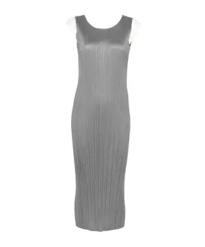 PLEATS PLEASE BY ISSEY MIYAKE Plissé-effect Midi Dress - Gray