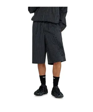 DIESEL® Pinstriped Phoenix-embroidered Shorts