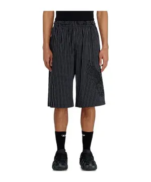 DIESEL® Pinstriped Phoenix-embroidered Shorts