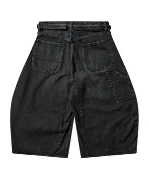 Sacai Belted Barrel-leg Shorts - Black