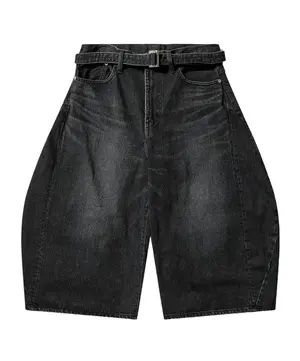 Sacai Belted Barrel-leg Shorts