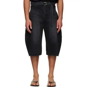 Sacai Belted Barrel-leg Shorts