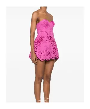 Giuseppe Di Morabito Cut-out Floral-embroidered Mini Dress