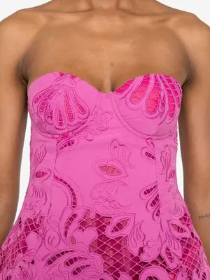 Giuseppe Di Morabito Cut-out Floral-embroidered Mini Dress