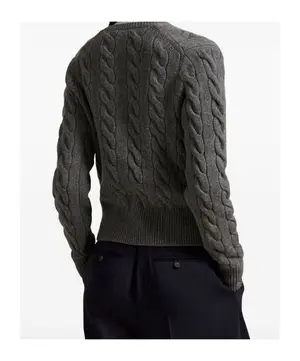Polo Ralph Lauren Cable Knit Crewneck Cardigan - Grey