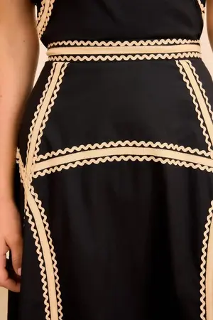 Ulla Johnson Norah A-line Trim Midi Skirt
