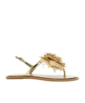 LE SILLA Rose Embellished Sandals - Gold