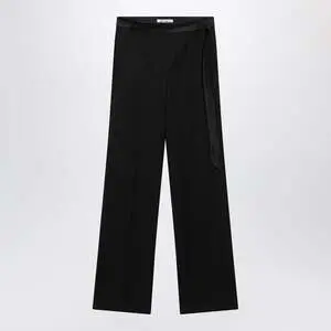 Attico Virgin Wool Tuxedo Trousers - Black