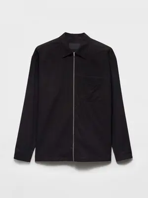 Prada Zip-up Jacket With Classic Collar - Black