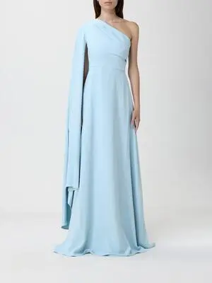 Solace London One-shoulder Cape Dress