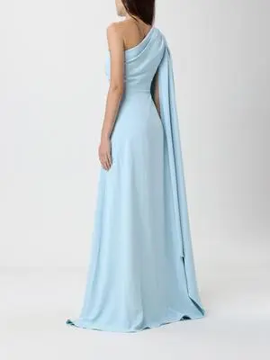 Solace London One-shoulder Cape Dress
