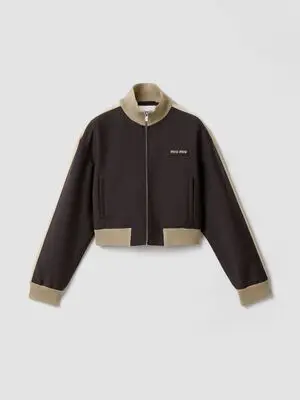 Miu Miu Suede Bomber Jacket - Brown