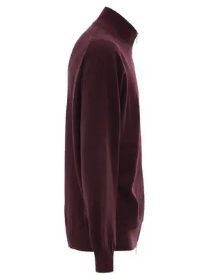 Brunello Cucinelli High-necked Cashmere Cardigan - Red