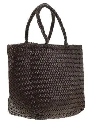 Dragon Diffusion Grace Basket Small Woven Leather Bag