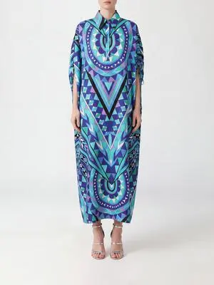 Emilio Pucci Printed Silk Dress - Blue