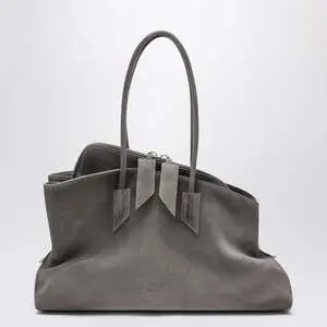Attico La Passeggiata Medium Suede Bag - Gray