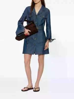 Moschino Belted Button-front Mini Dress