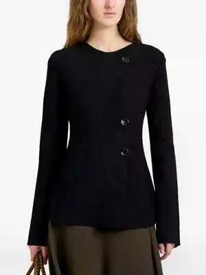 Proenza Schouler Draped Viscose Jacket - Black