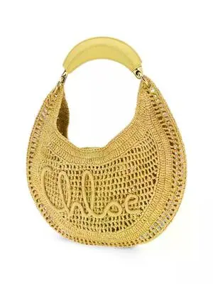 Chloé Banana Logo-embroidered Shoulder Bag - Neutrals