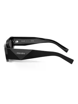 Prada Geometric-frame Sunglasses - Black