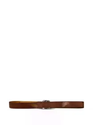 Ralph Lauren Leather Belt With Silver-tone Buckle - Brown