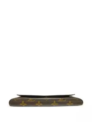 LOUIS VUITTON 1996 Monogram Porte Monnaie Credit Wallet - Brown