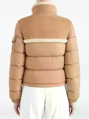 Moncler Aurore Shearling-trimmed Panelled Down Jacket