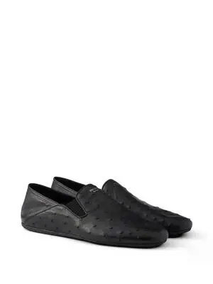 Prada Ostrich Leather Loafers