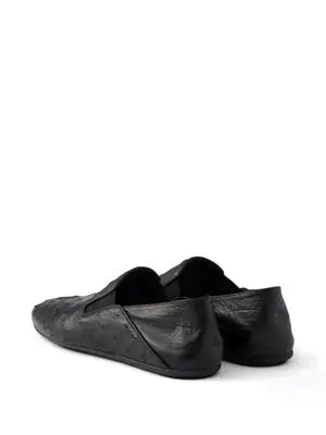 Prada Ostrich Leather Loafers