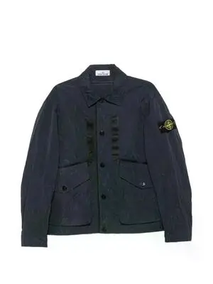 Stone Island Logo Patch Crinkled Jacket