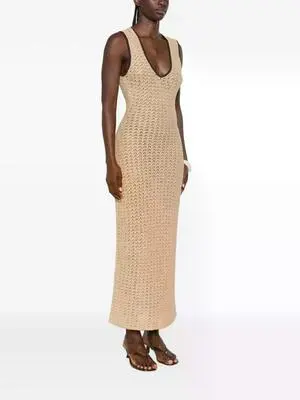 SIR. Crochet Knit Maxi Dress With Open Back