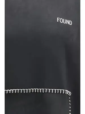 FOUND Logo Embroidered Hoodie - Black