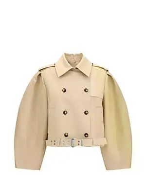 GANNI Double-breasted Balloon Sleeve Jacket